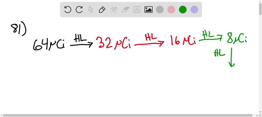 SOLVED:A 64- μCi sample of Tl-201 decays to 4.0 μCi in 12 days. What is ...