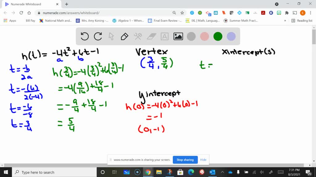 SOLVED:For each of the follow quadratic functions, find a) the vertex, b) the vertical intercept ...