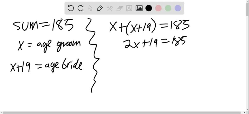 SOLVED:The world's oldest bride was 19 yr older than her groom ...