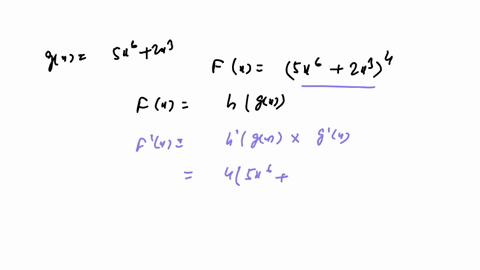 SOLVED: Find the derivative of the function. F(x) = (5x^6 + 2x^3)^4 ...