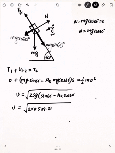 SOLVED: The 2 -kg collar is released from rest at A and slides down the ...