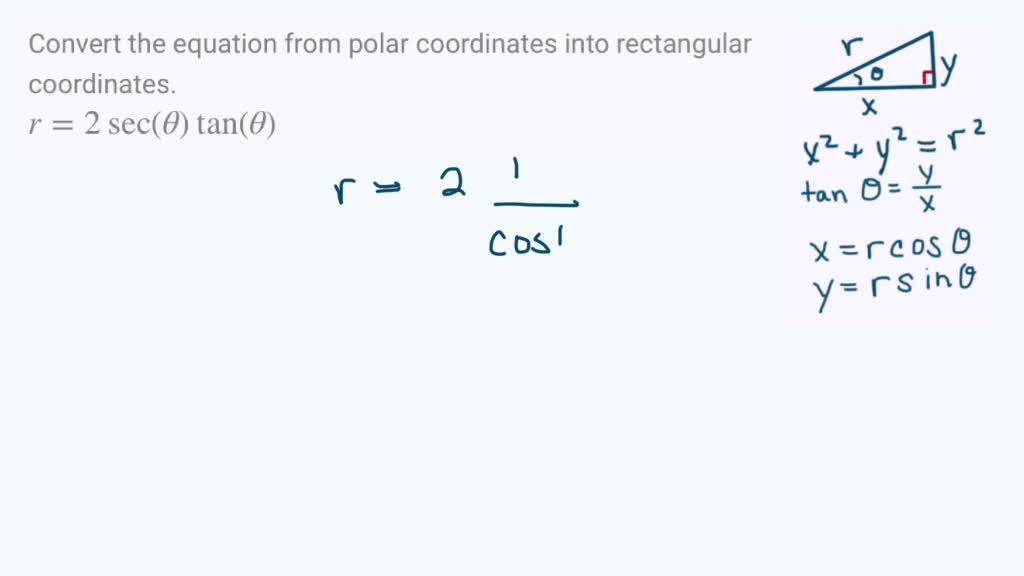 SOLVED:Convert the equation from polar coordinates into rectangular ...