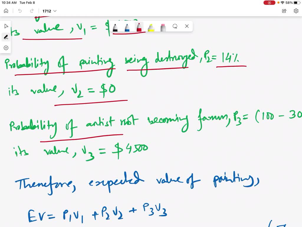 SOLVED:Asa buys a painting. The probability that the artist will become ...