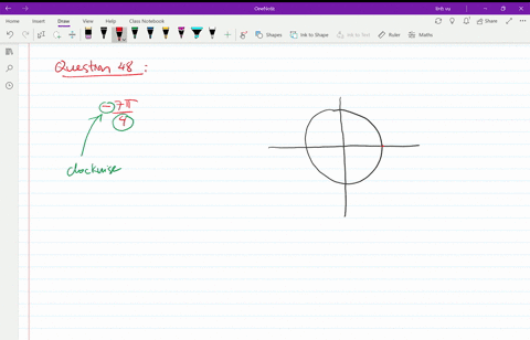 SOLVED:In Exercises 41-56 , use the circle shown in the rectangular coordinate system to draw ...