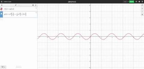 SOLVED:Let f(x)=sin(2 x) . Graph g(x)=10^4(f(x+10^4)-f(x)) for 0 ≤x ≤π ...
