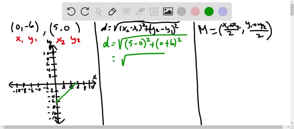 Distance and Midpoint A pair of points is given. (a) Plot the points in ...