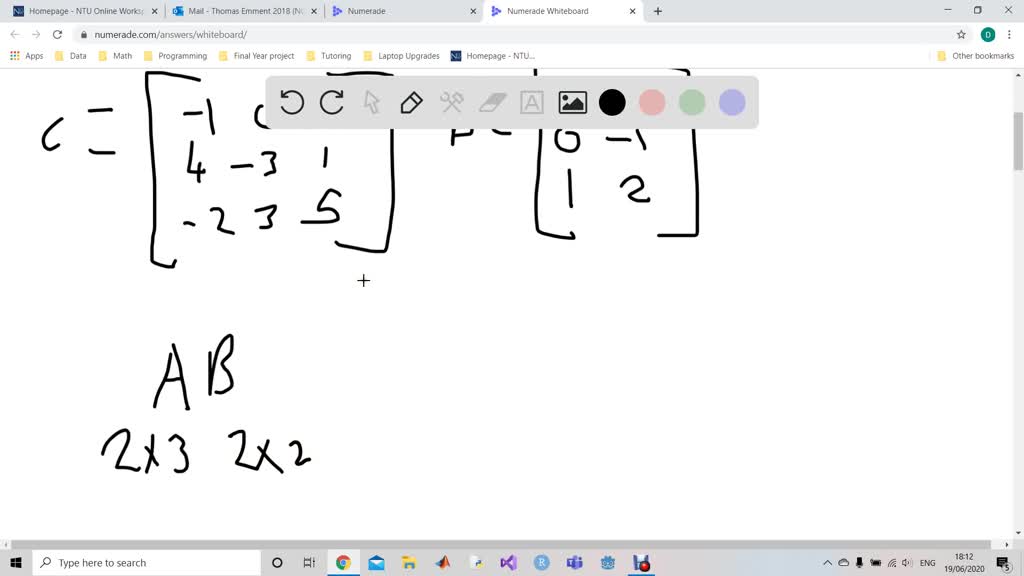 SOLVED Refer To The Following Matrices A 3 Compute 2A 3B SOLVED Refer To The Following Matrices A 3 Compute 2A 3B