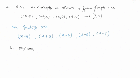 SOLVED:In Exercises 64 and 65, a graph of a polynomial function is ...