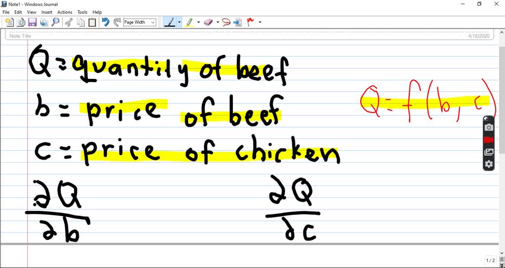 SOLVED:The quantity Q (in pounds) of beef that a certain community buys ...
