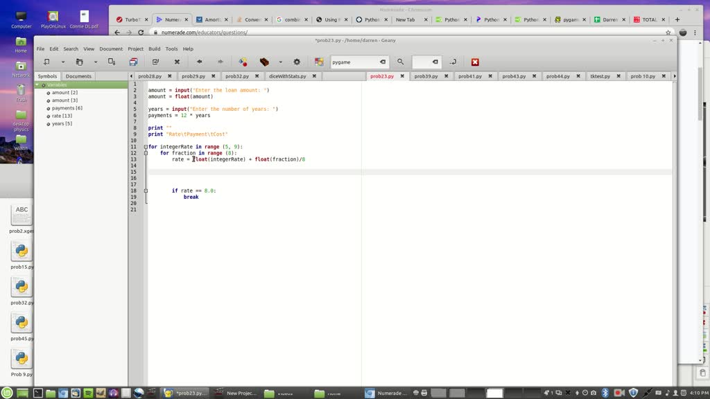 SOLVED: (Financial application: compare loans with various interest ...