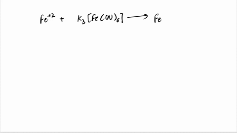 SOLVED:Turnbull's blue is formed when Fc^'2 ions are added to K3[Fe(CN ...