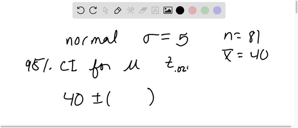 A sample of 81 observations is taken from a normal population with a ...