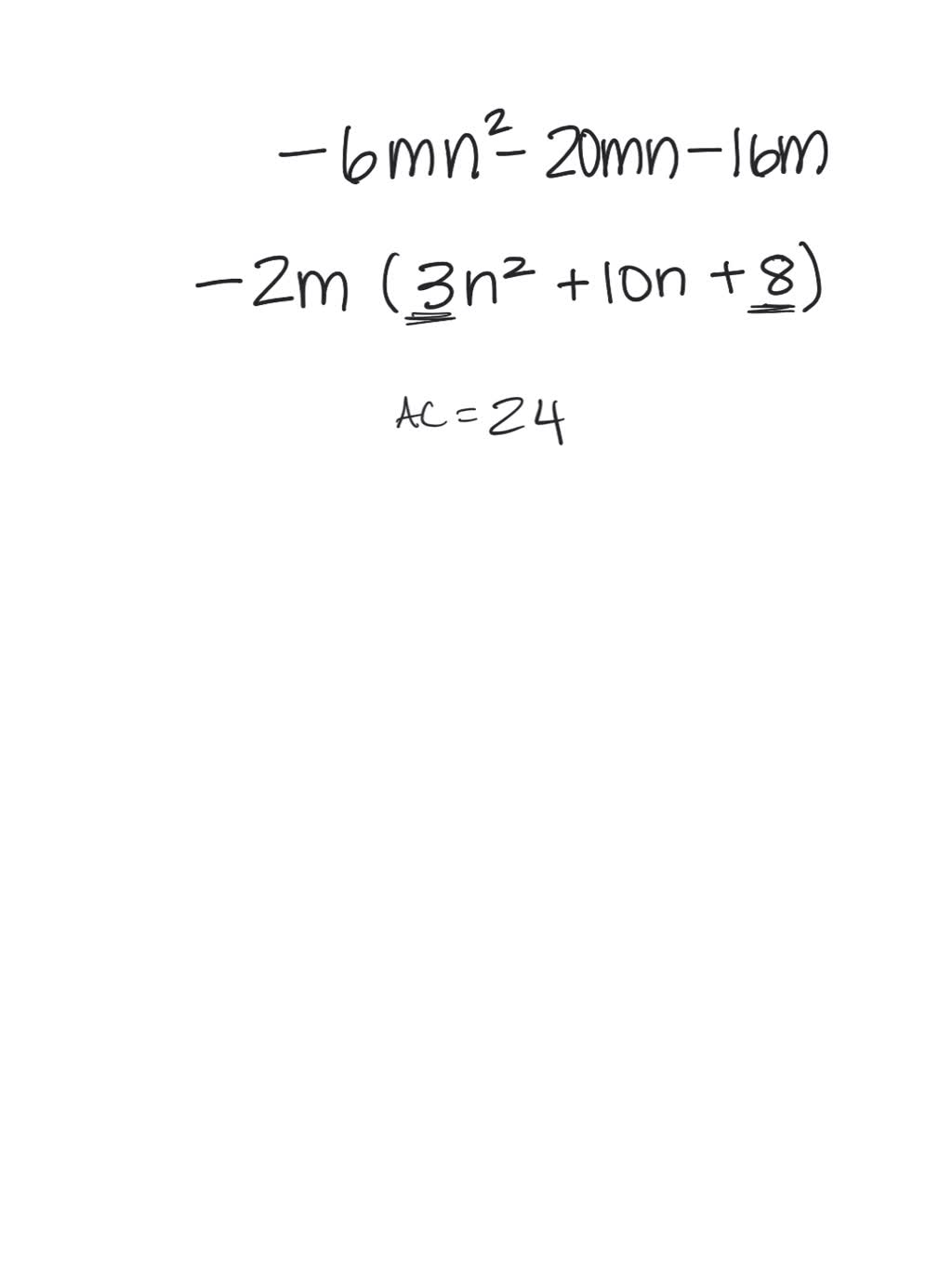 ⏩SOLVED:Factor using the AC method or trial and error. Write "prime"… | Numerade