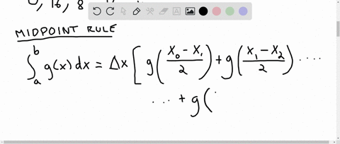 SOLVED:Use the Midpoint Rule with n=4 to estimate the volume obtained ...