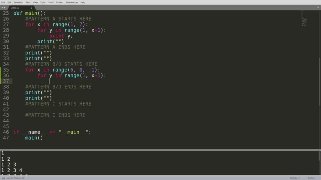  Display Four Patterns Using Loops Use Nested Loops SolvedLib