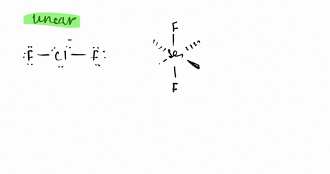 SOLVED:Predict the geometry of the following species: (a) ClF2^- (b ...