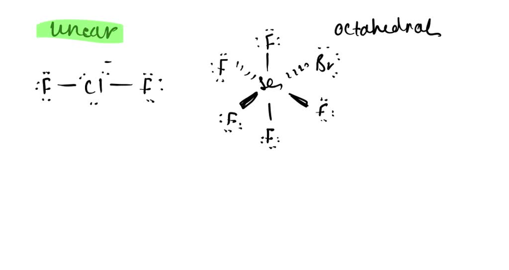 SOLVED:Predict the geometry of the following species: (a) ClF2^- (b ...