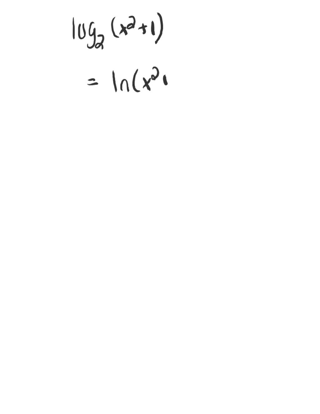 SOLVED:Convert the following expressions to the indicated base. log2(x ...
