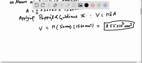 SOLVED: Determine the volume and total surface area of the bushing ...
