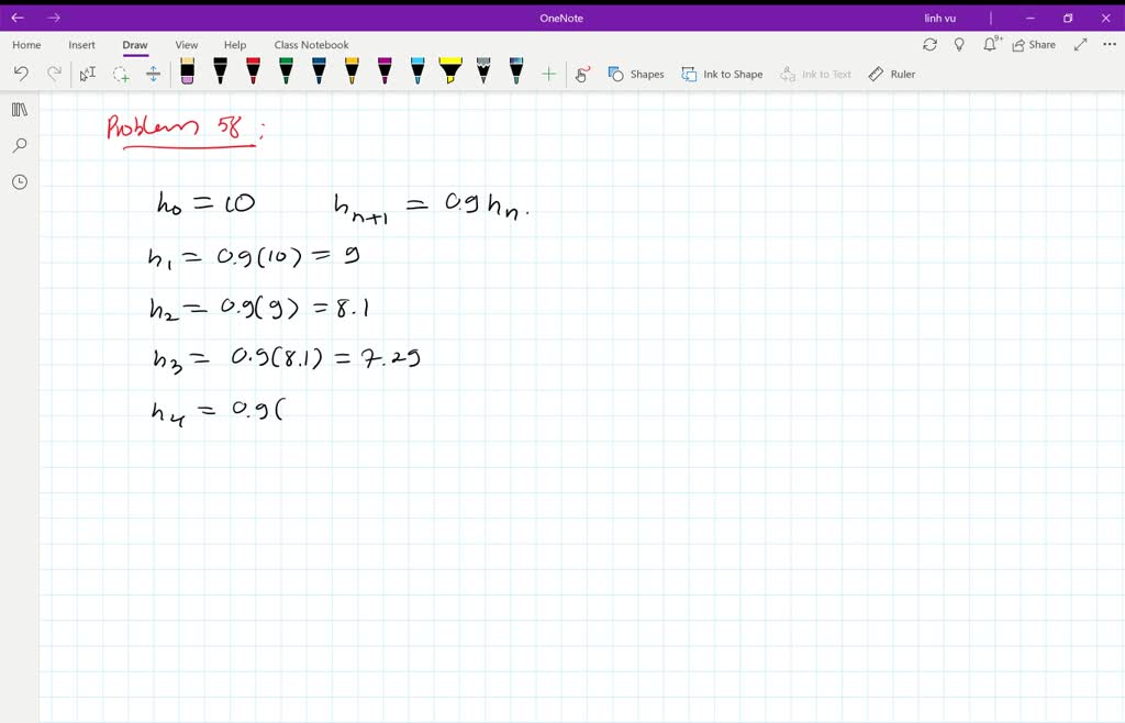 SOLVED:Heights of bouncing balls A ball is thrown upwand to a height of ...