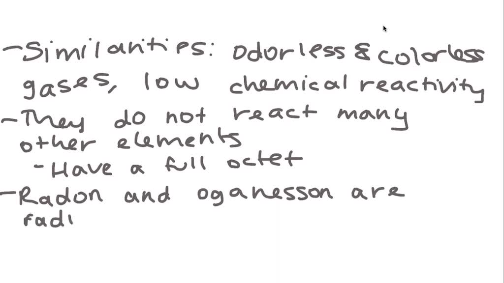 SOLVED:Radon is one of the noble gases, found in Group 8 A on the ...