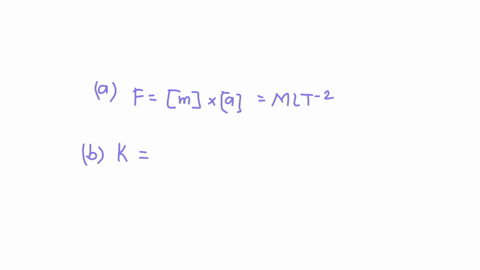 SOLVED: Consider the physical quantities m, s, v, a and t with ...