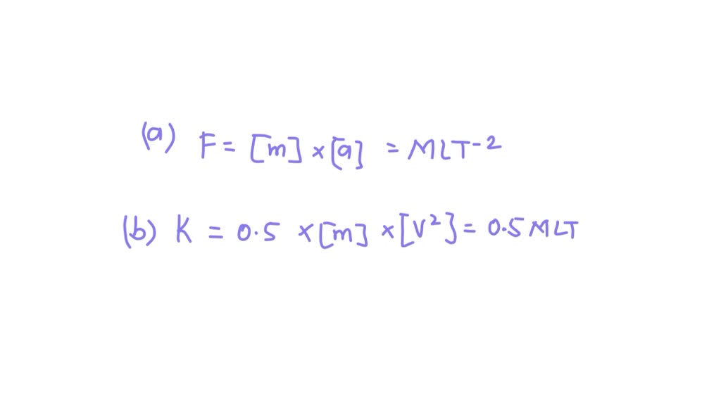 Determine las dimensiones de lo siguiente en términos de las ...