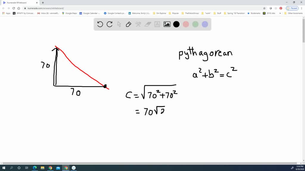 SOLVED Use The Pythagorean Theorem And The Square Root Property To 