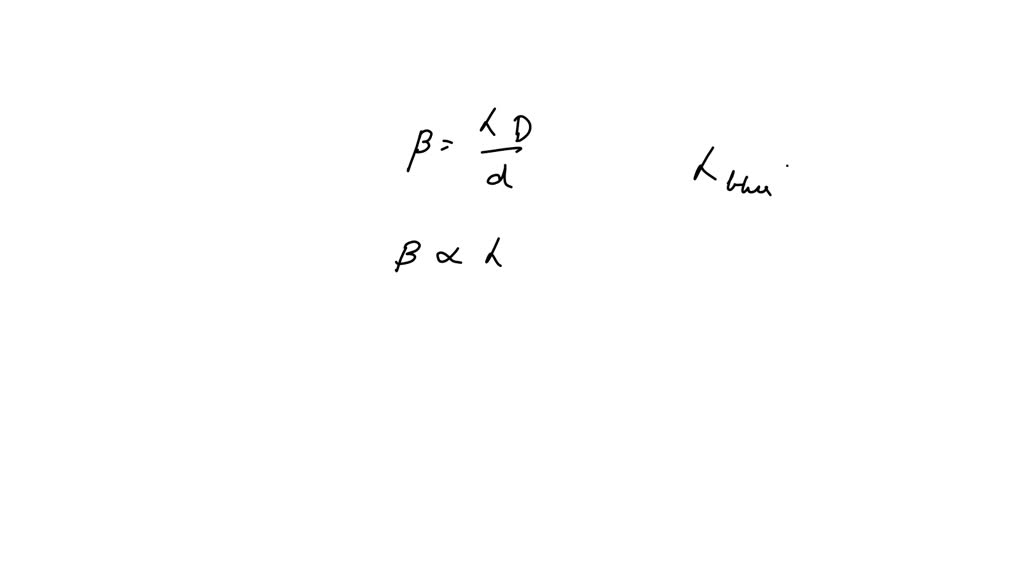 A two-slit experiment with blue light produces a set of bright fringes ...