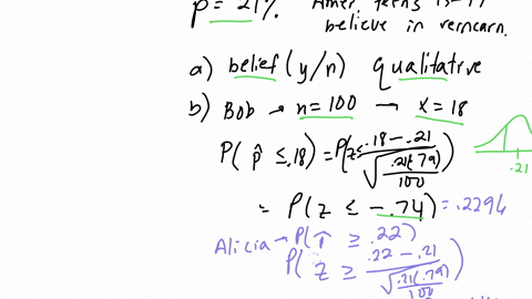 SOLVED: Reincarnation Suppose 21 % of all American teens (age 13-17 ...