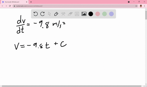 The falling object in Example 2 satisfies the initial value problem d v / d t=9.8-(v / 5), v(0 ...
