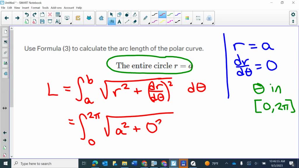 SOLVED:Use Formula (3) to calculate the arc length of the polar curve ...