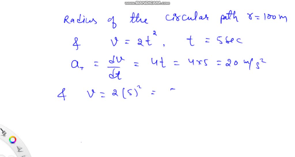 ⏩SOLVED:A car is moving on a circular path of radius 100 m. Its… | Numerade