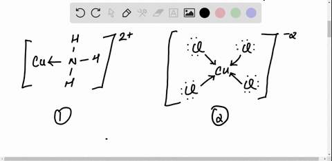 SOLVED:Use Lewis structures to diagram the formation of Cu(NH3)4^2+ and ...