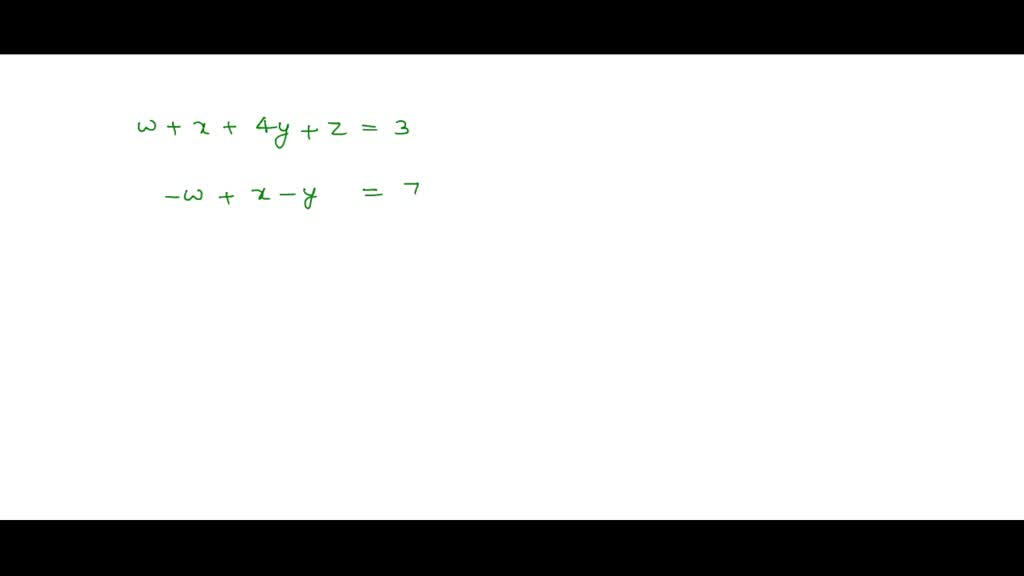 SOLVED Write The System Of Linear Equations Represented By The