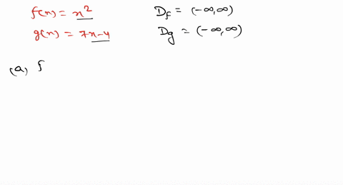 SOLVED:For each pair of functions f and g, determine the domain of the ...