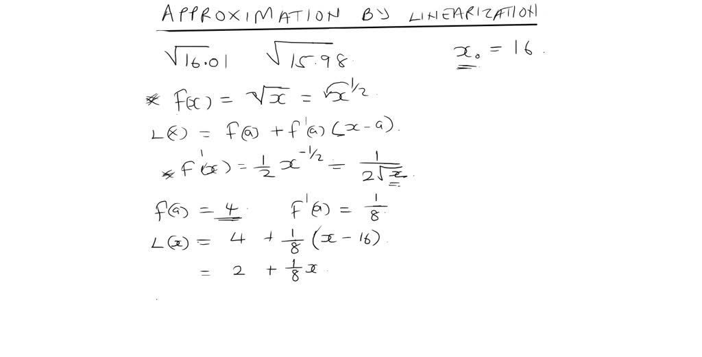 ⏩SOLVED:Use linearization to approximate the given quantity. In each ...