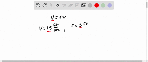 SOLVED:Use the formula v=r ωto find the value of the missing variable ...
