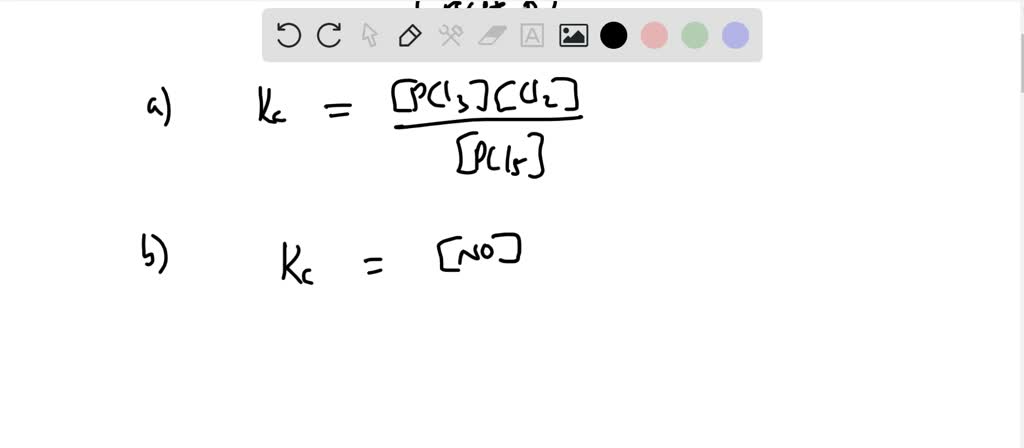 Using the partial pressures of each gas, write equilibrium expressions ...