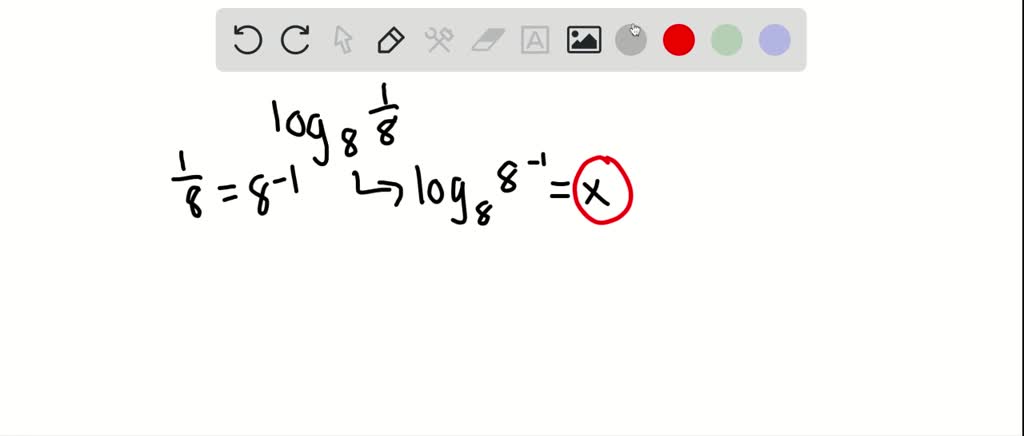SOLVED:Evaluate each logarithm. log8 (1)/(8)