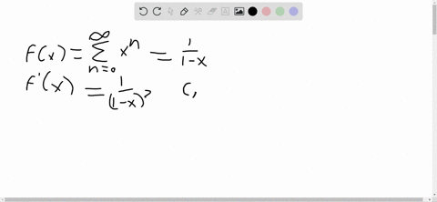 SOLVED:In the following exercises, evaluate each infinite series by identifying it as the value ...