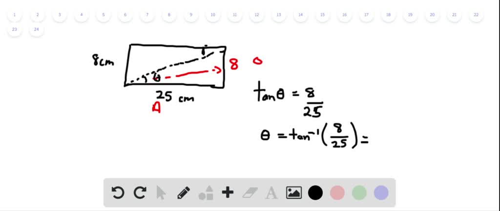 SOLVED:The sides of a rectangle are 25 cm and 8 cm . What is the ...
