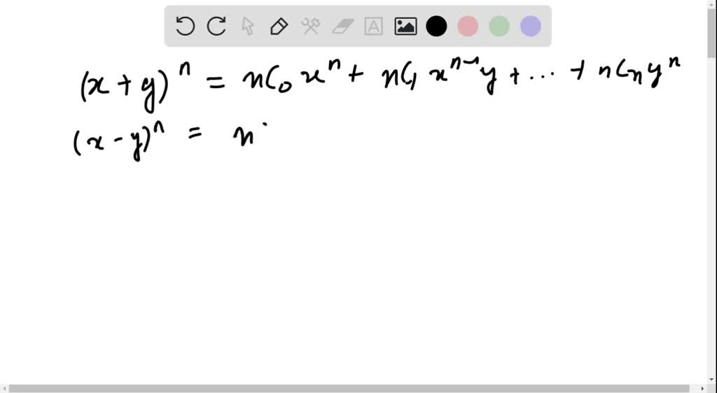 SOLVED: How do the expansions of (x+y)^n and (x-y)^n differ? Support ...