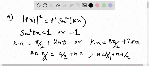 SOLVED:Consider a wave function given by ψ(x)=A sink x, where k=2 π/ λand A is a real constant ...