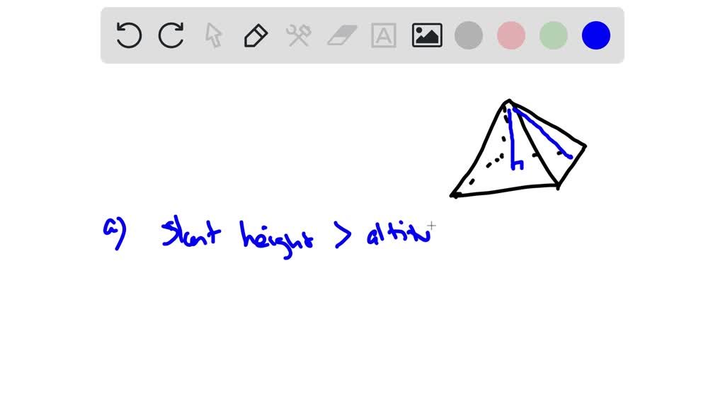SOLVED:Critical Thinking Explain why the slant height of a regular ...