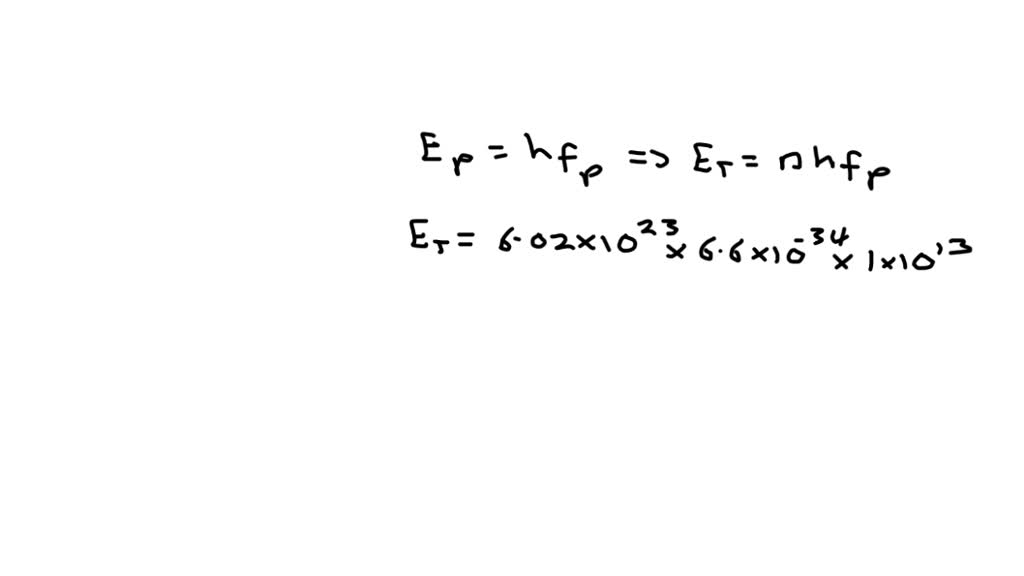 An infrared photon has a frequency of 1.00 ×10^13 Hz. How much energy ...