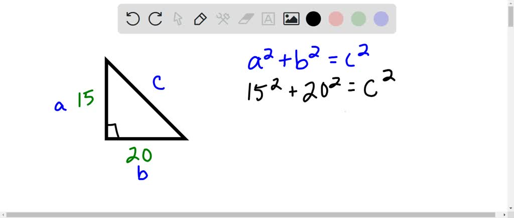 SOLVED:Use the Pythagorean Theorem to find the length of the hypotenuse.