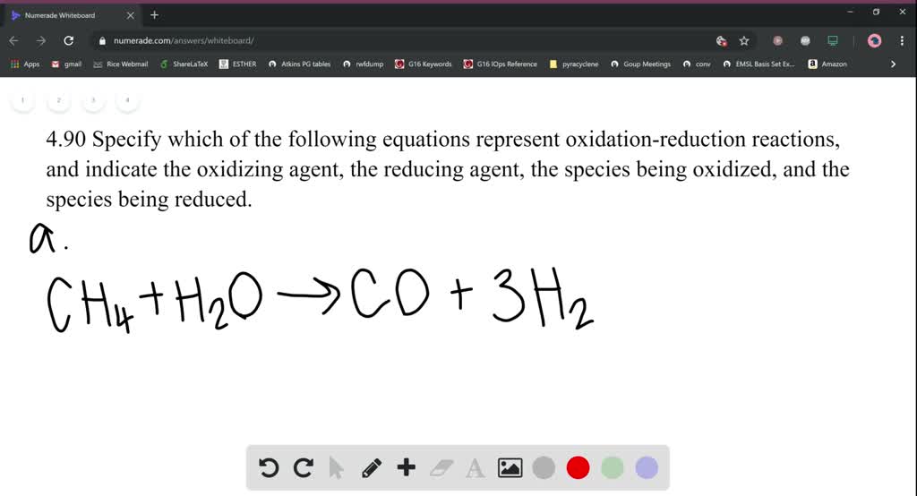 SOLVED:Specify which of the following equations represent oxidation– reduction reactions, and ...