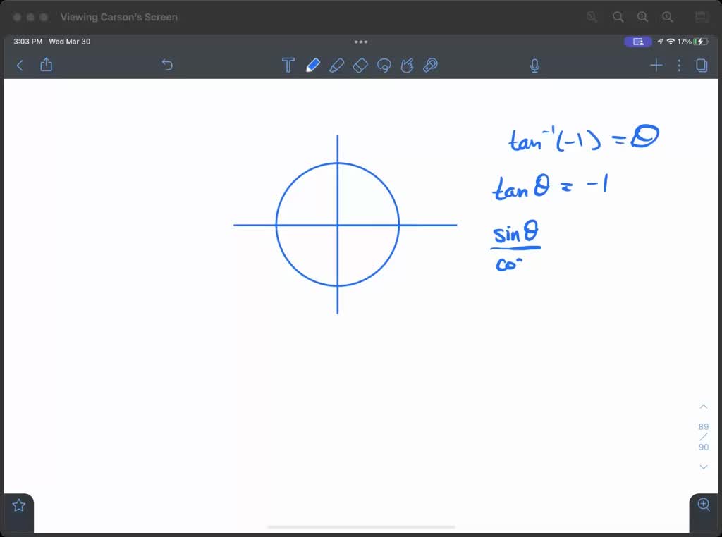 SOLVED:Evaluate the inverse function by sketching a unit circle, locating the correct angle and ...