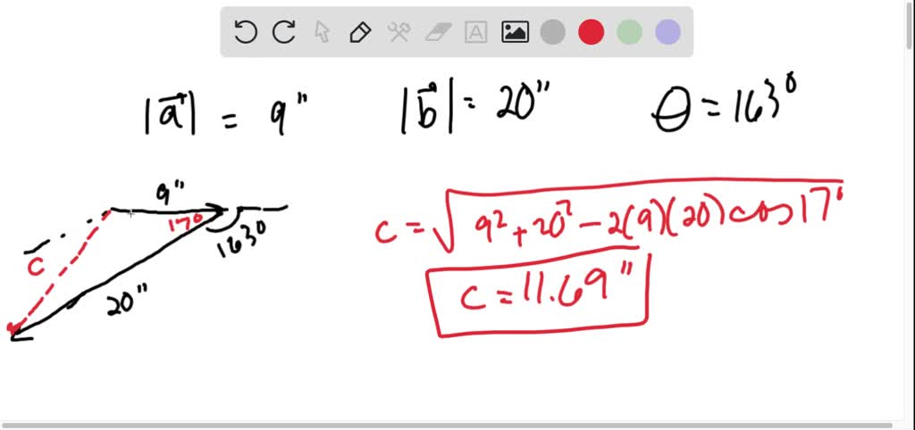 Solved Translate One Vector So That The Two Vectors Are Head To Tail And Then Use Appropriate